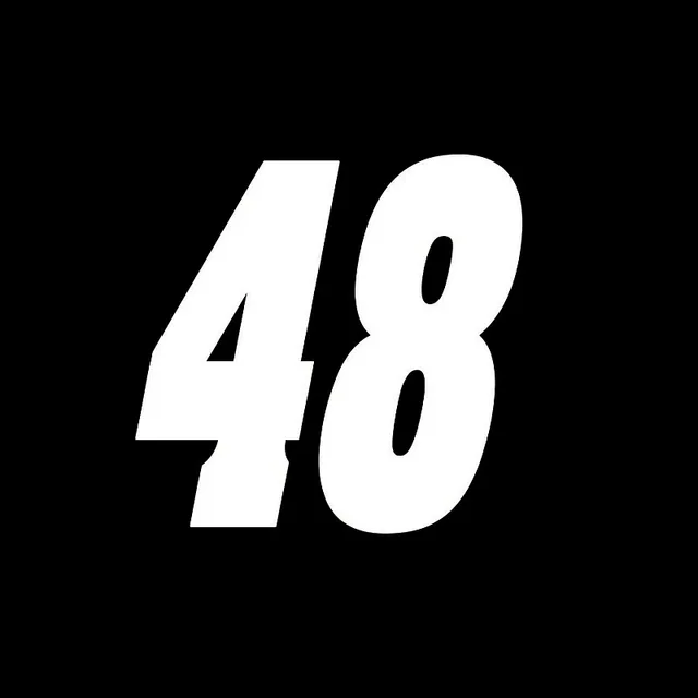 YJZT 14.3CM*14CM Fun Number 48 Motorcycle Vinyl Decal Graphical Black ...