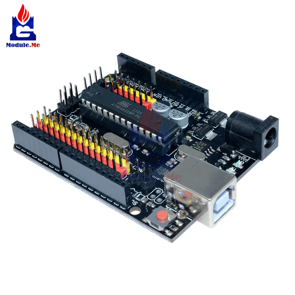 Для Arduino совместимая плата Uno R3 Plus Atmega328p Atmega16u2 разработка расширения