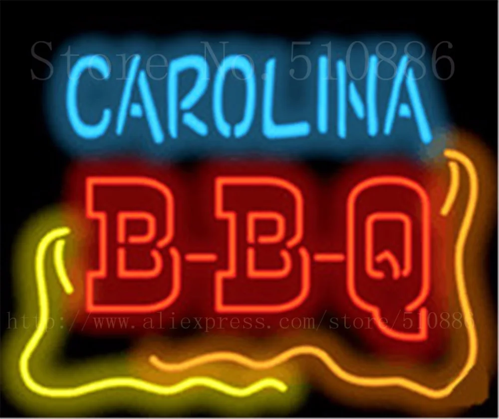Carolina BBQ Open Barbeque neon sign Glass Tube Businese Handcrafted ...