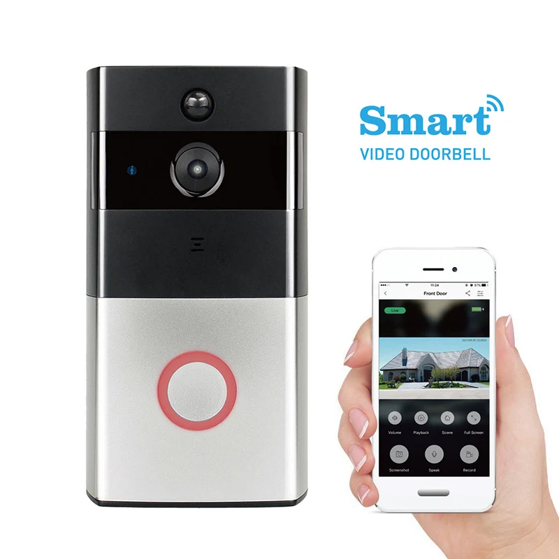 Door bell chime ip door bell wifi wireless front door peephole camera ...