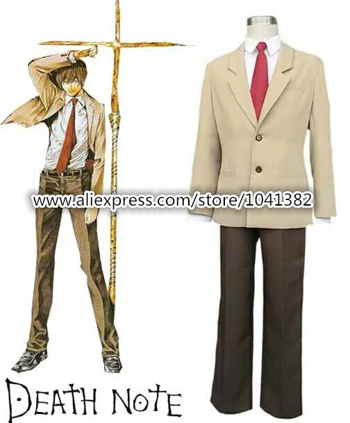 Hot Uniform Death Note Light Yagami Halloween Cosplay Costume Uniform ...