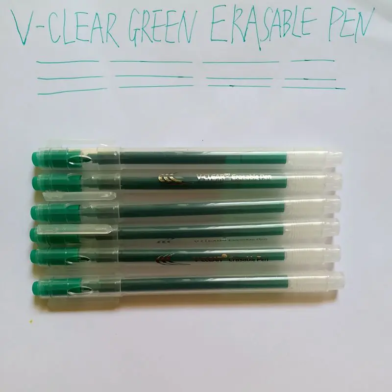 STYLO,6 Green Refill--stylo Gel à encre verte effaçable, classique ...