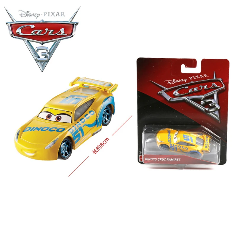 1-55-Disney-Pixar-Cars-3-Alloy-Car-Models-New-Roles-Dinoco-Cruz-Ramirez ...
