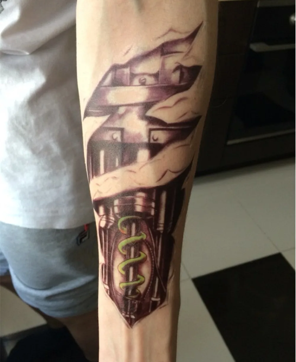 Robot Forearm Tattoo