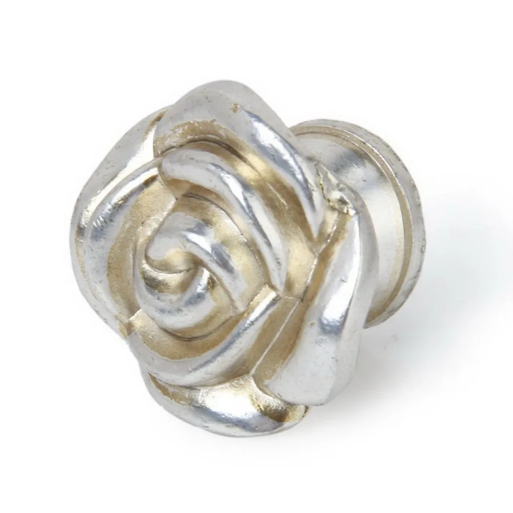 Rose Flower Home Door Cupboard Pull Handle Cabinet Drawer Knobs, 35mm ...