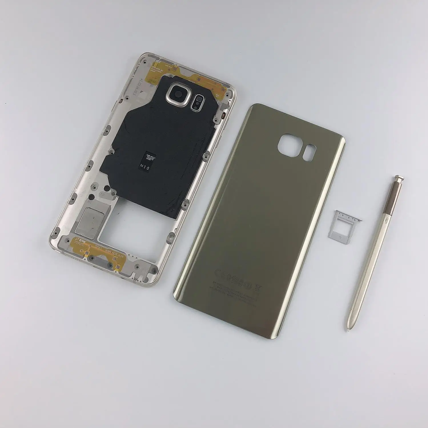 For-Samsung-Galaxy-Note-5-N920-N920F-Housing-Metal-Middle-Frame-Glass ...