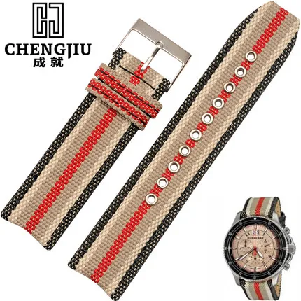 Vintage Plaid Canvas Watch Band For Burberry/london/uk 22 mm Wide ...