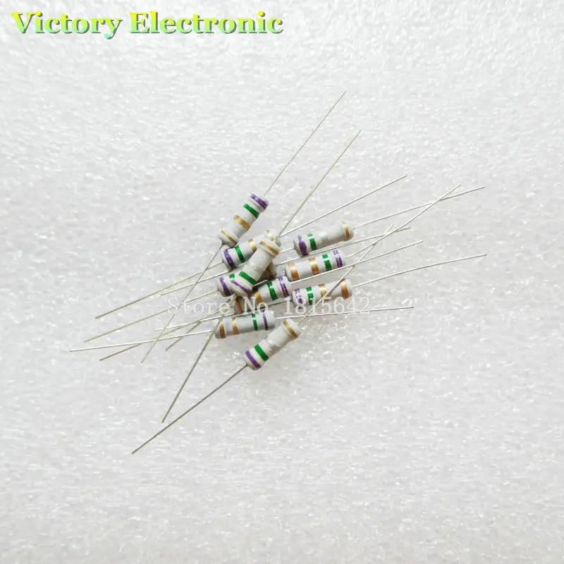 New 50PCS/Lot 1W 0.22 ohm 5% resistor 1W 0.22R ohmCarbon film resistor ...