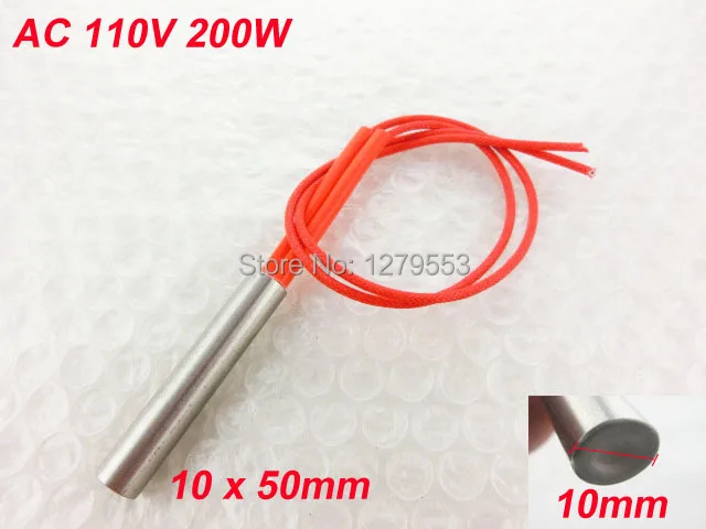 10mm x 50mm 110V 200W Watt Power Cartridge Heater Heating Element ...