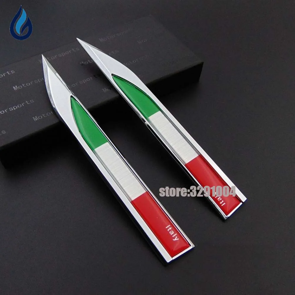 Italy Flag Logo Car Decoration Decal Side Door Sticker For Fiat Panda ...