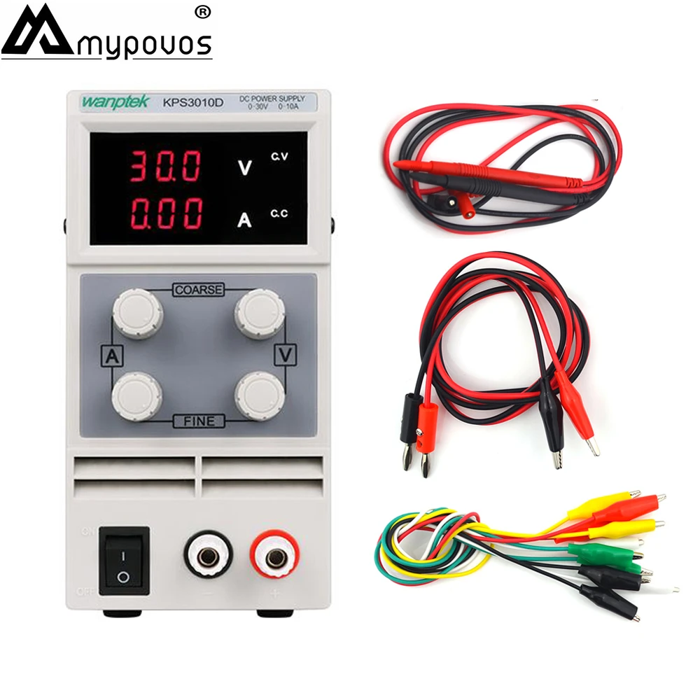 전압 조정기 KPS3010D 미니 디지털 가변 DC 전원 공급 장치, 0 ~ 30V 0 ~ 10A ,110V 220V, 스위칭 ...