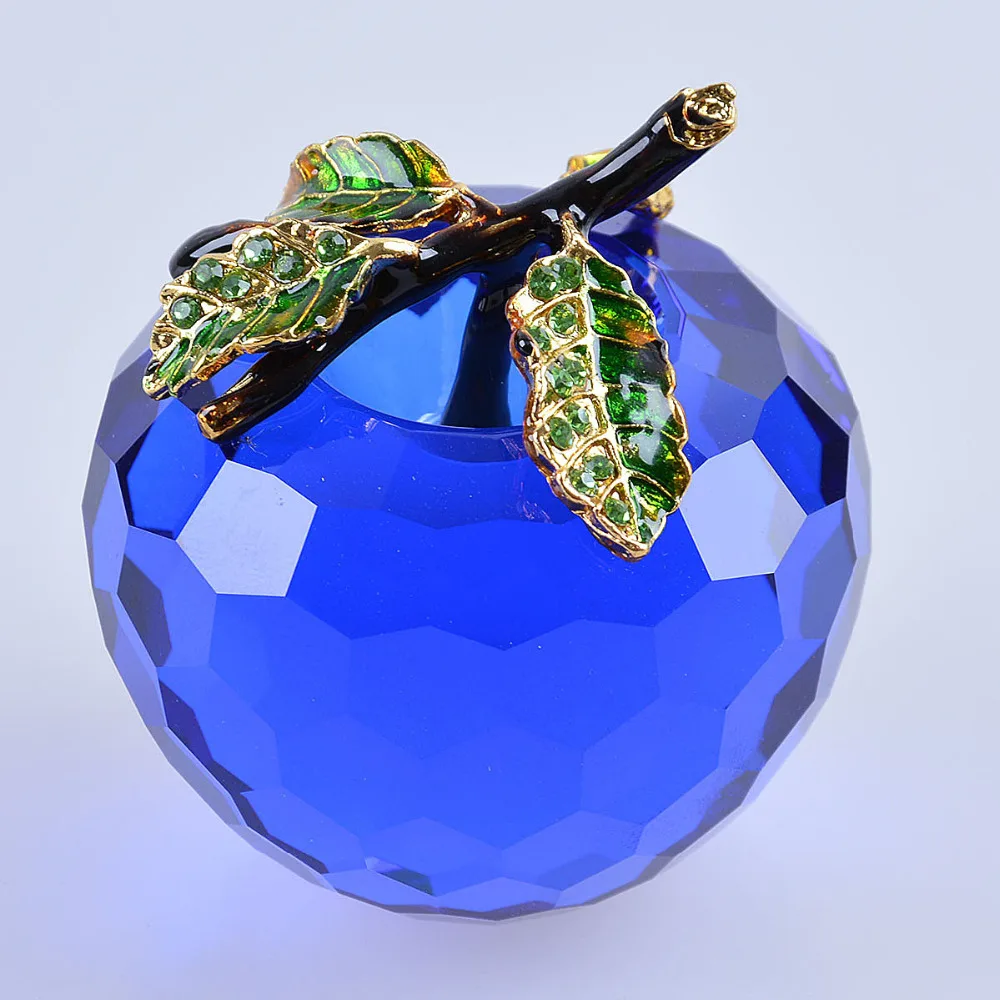 Hot Sale In Russian Blue Crystal Apple Paperweight Decoration Crystal ...