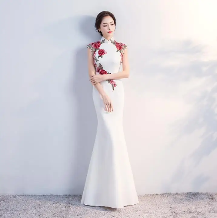 Traditional Cheongsam White