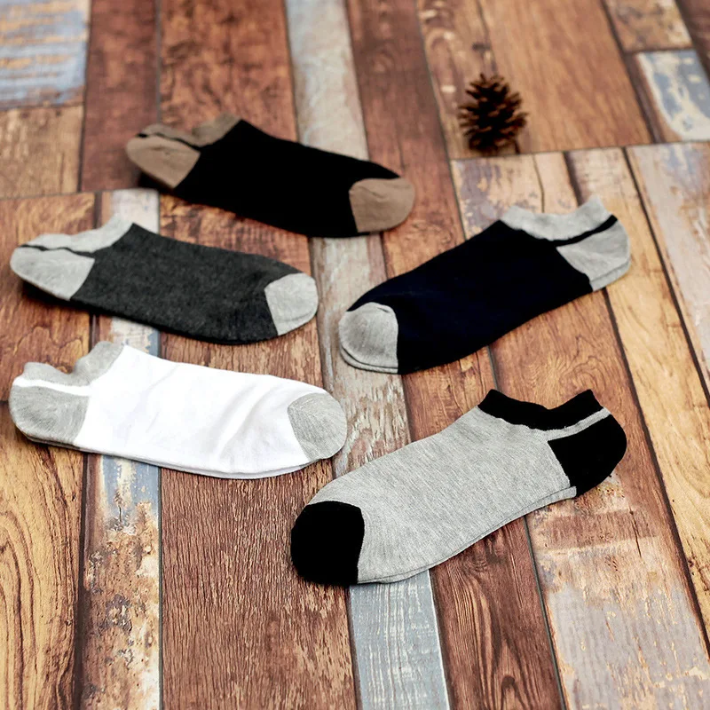 Classic pure color ship socks Men's cotton socks Men's fashion ship ...