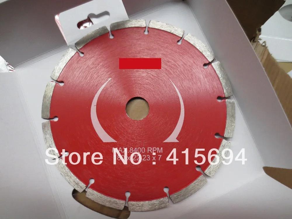 180x7x22.23 15.88mm red color cold press segment diamond saw blade for ...