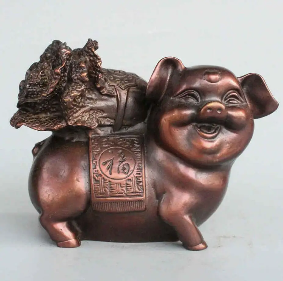 SCY 508+++Pure copper pig portraits, imitation copper coin, animal ...