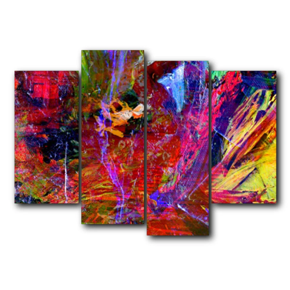 Laeacco Colorful Children Messy Canvas Oil Poster And Prints Living ...