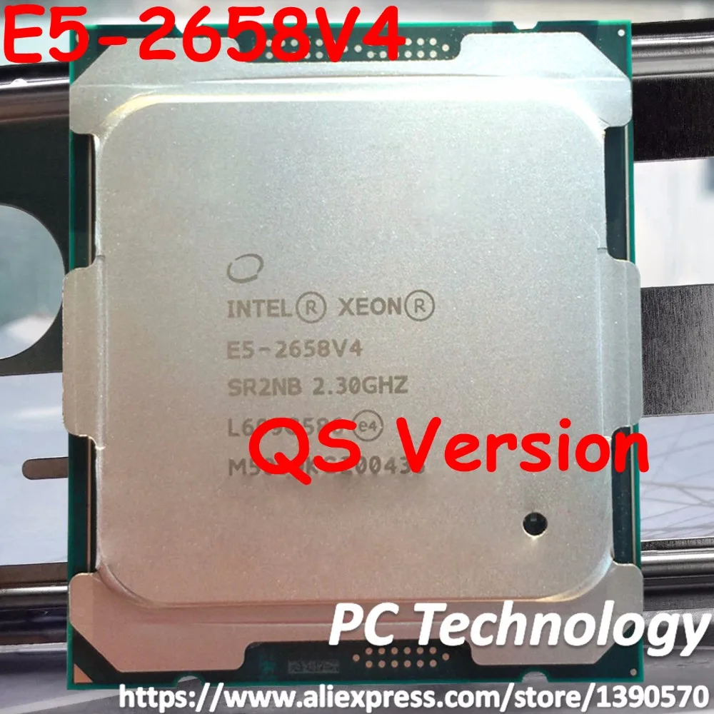 Procesador Intel Xeon QS Original, CPU E5 2658V4 de 14 núcleos, 2,30 ...