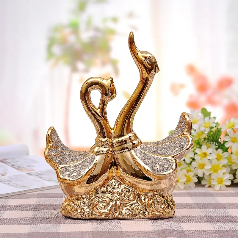 decoration art gift craft For dec oration wedding gifts lovers swan new ...