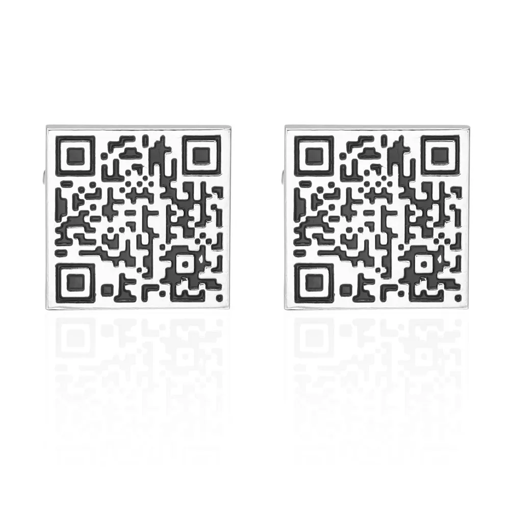 Fashion Luxury shirt QR code Design cufflinks for mens Brand cuff ...
