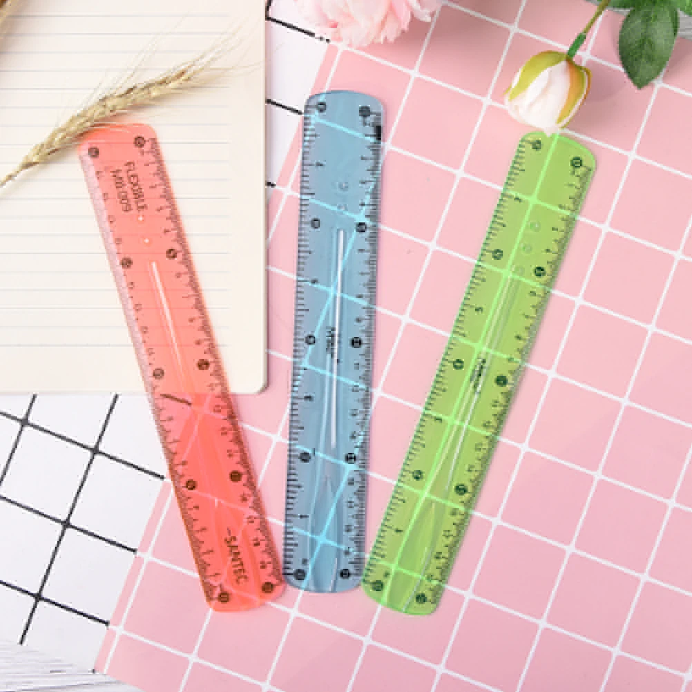 1pcs-soft-20cm-ruler-multicolour-straight-ruler-flexible-double-scale