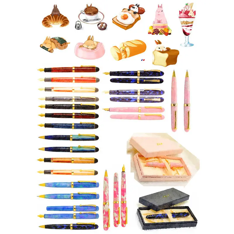 2 pcs/lot Fountain Pens Decoration DIY Uncut Sketchbook Sticker Pack ...
