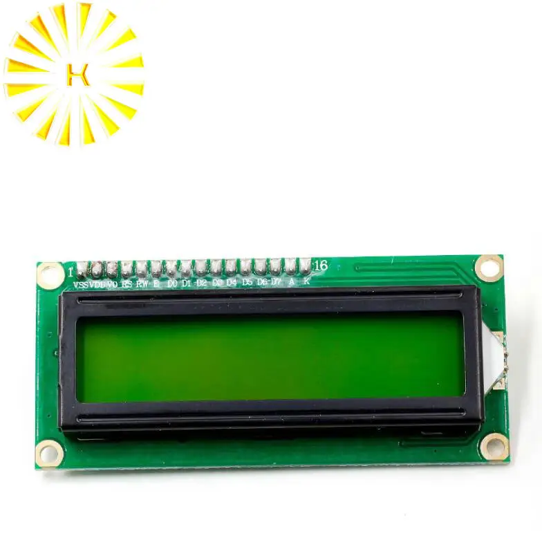 Lcd1602 1602 Lcd Hd44780 Screen Character Lcd Display Yellow Blacklight ...