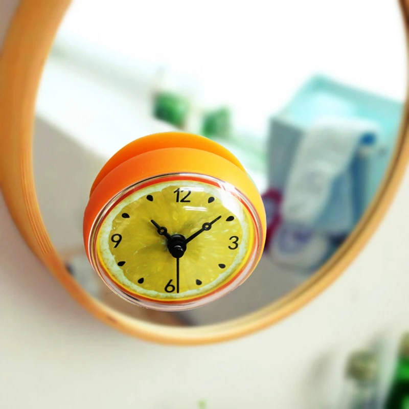 Bathroom Kitchen Waterproof Shower Wall Mini Watermel Clock Watch
