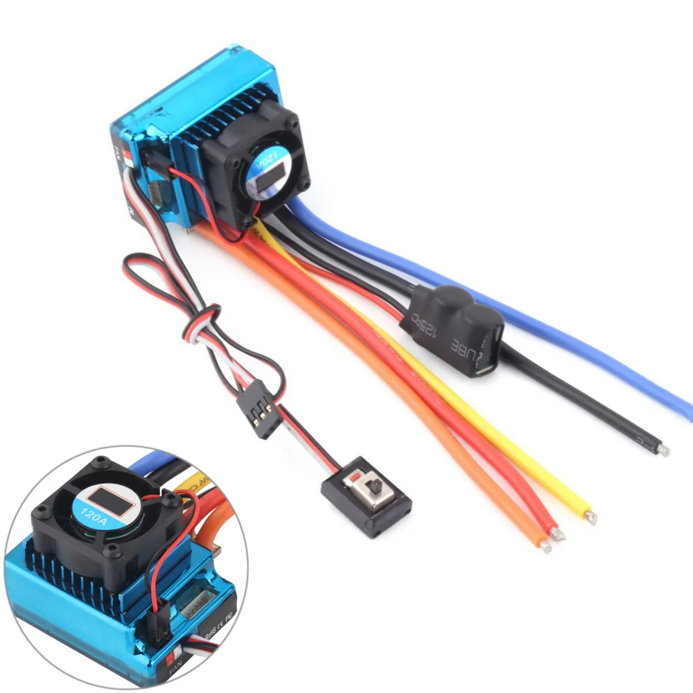 Sensor-Brushless-ESC-Speed-Controller-Novo-120A-T-Plug-para-RC-Car ...