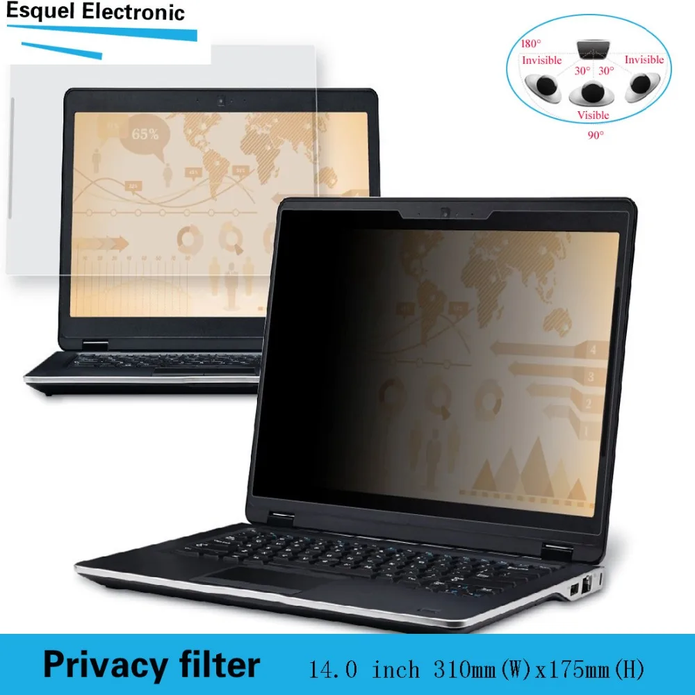 PF14.0W Privacy Filter For 14" inch Widescreen(16:9) 310mm(W)x175mm(H ...