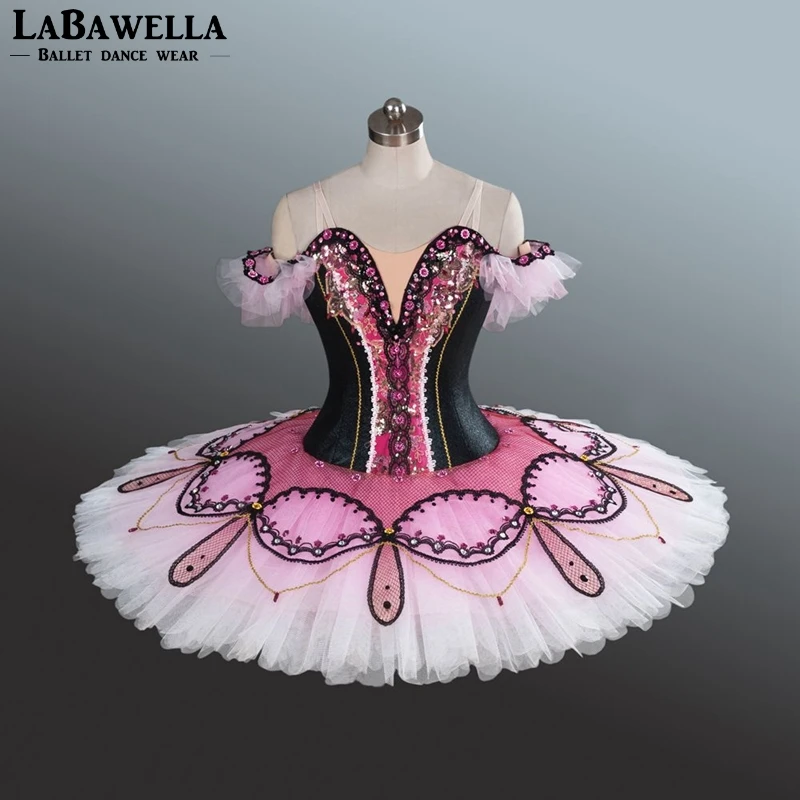 Sugar Plum Fairy Professional Pancake Tutu Peach Pink Women Flower ...