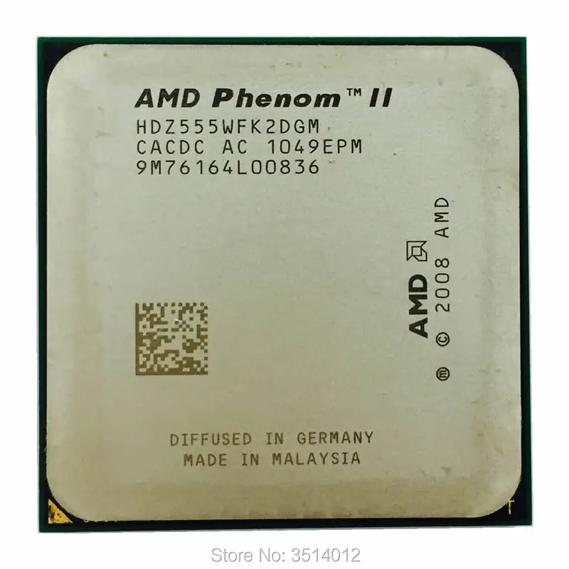 Amd phenom ii x2 555 3.2 ghz 듀얼 코어 cpu 프로세서 hdz555wfk2dgm 소켓 am3|socket ...