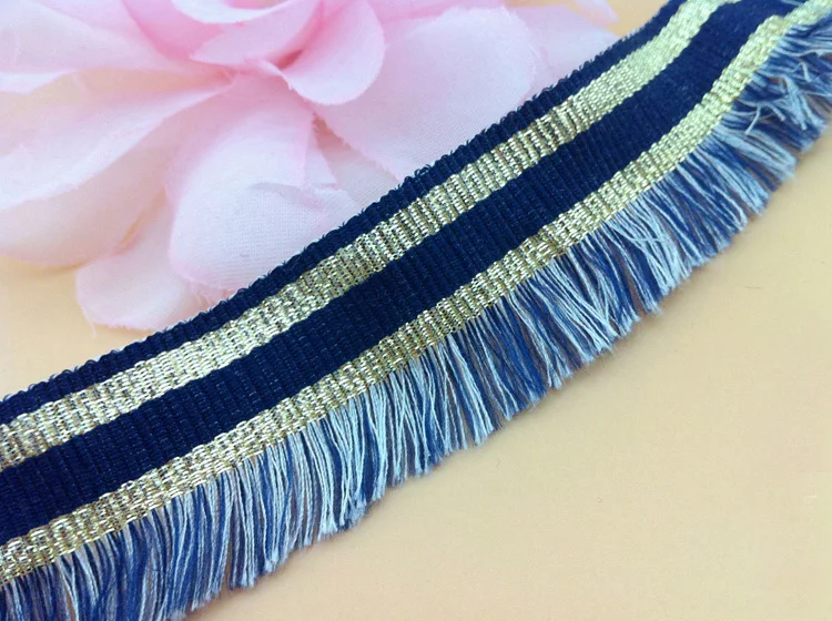 5 Yard 3cm 118 Wide Blackblue Tassel Fringe Tapes Lace Trim Ribbon P2lm3 Free Ship In Lace