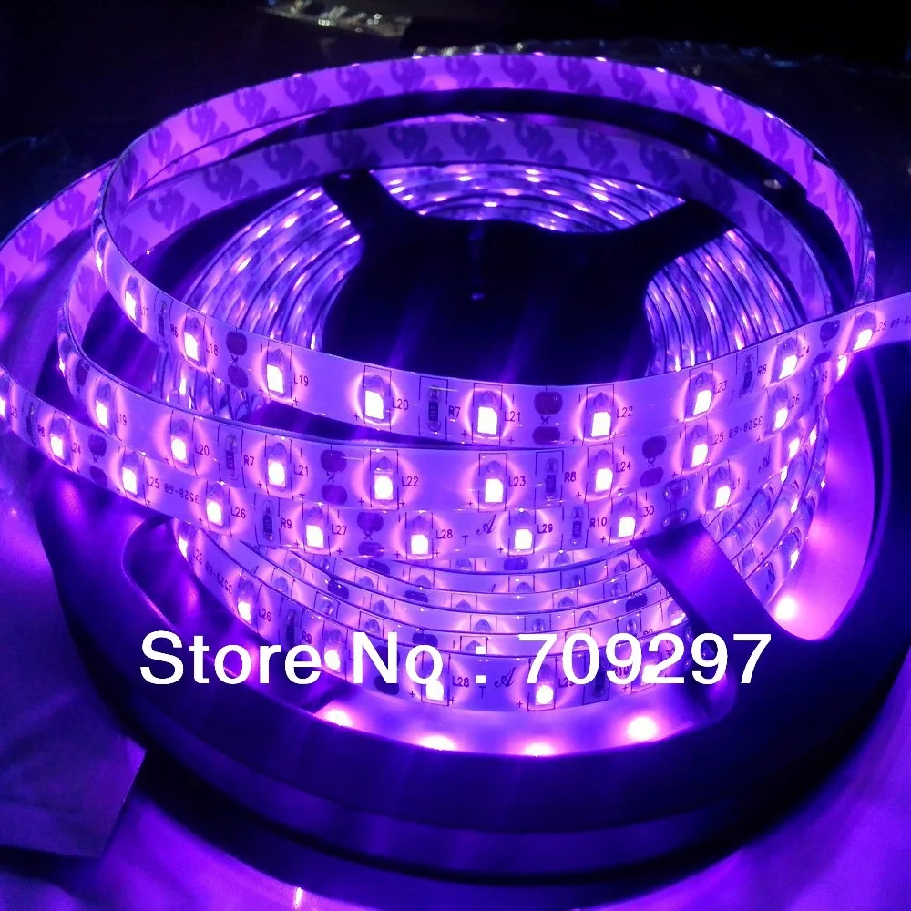 UV UltraViolet color 5m 300LED strip,purple 3528 SMD waterproof DC12V ...