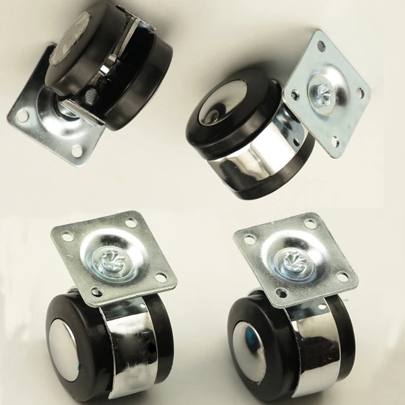 4PCS Black 1.5'' Swivel Casters with Platform Office Sofa Chair ...
