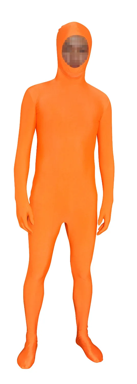 Face Bare Orange Kid Adult open face faceless Unisex Lycra Spandex ...