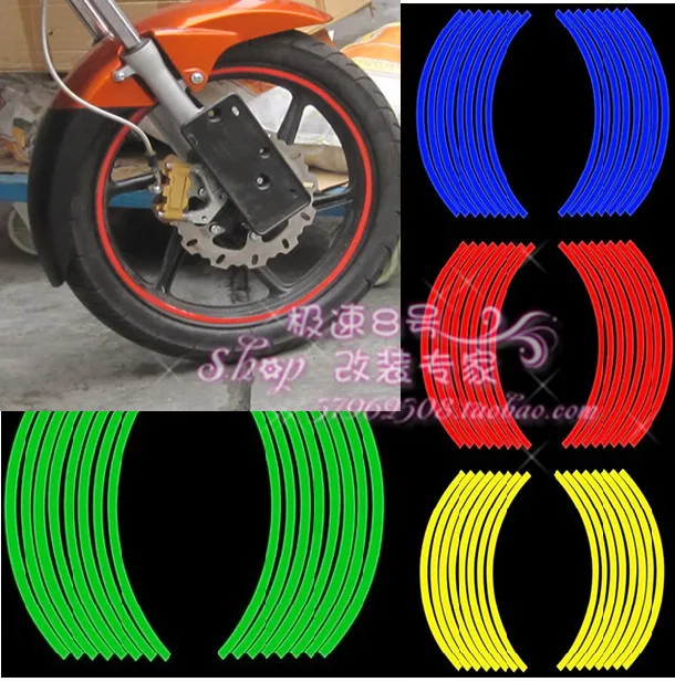 Modified motorcycle accessories wire rim 10 tyre felly reflective ...
