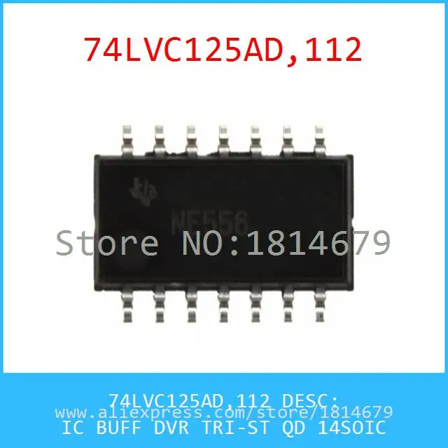O Envio gratuito de 3 Pçs/lote 74LVC125AD, 112 IC BUFF DVR TRI ST QD 14 ...