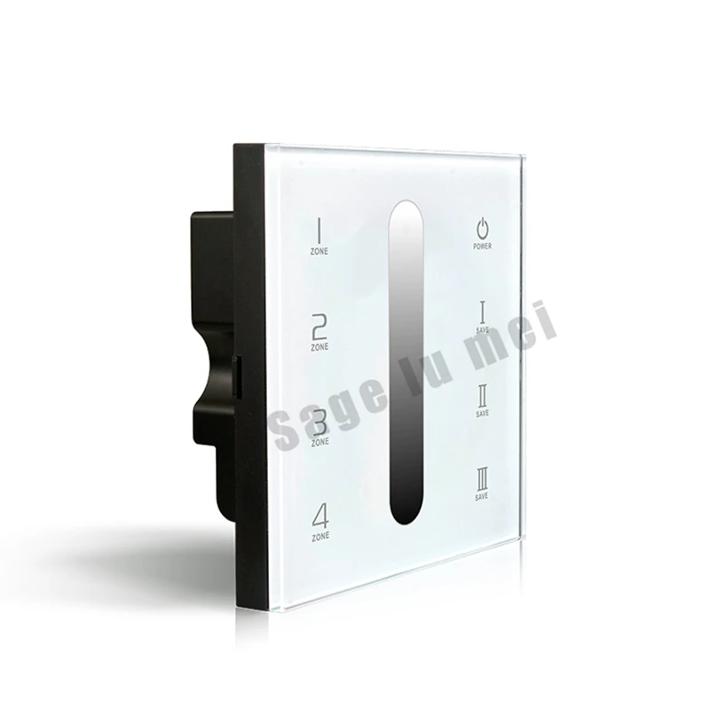 Ltech 24g Rf Led Dmx Touch Dimmer Controller Ac100 240v Glass Panel Dmx512 Multi 4zone Control