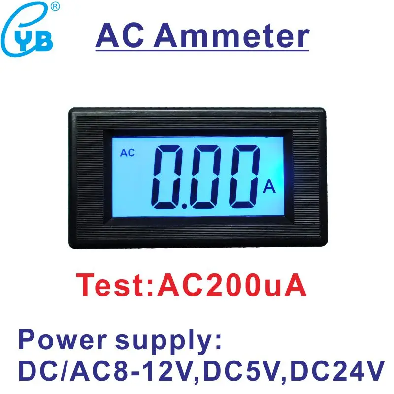 AC 200uA Micro Current Meter AC Ammeter Power Supply DC 5V 24V DC AC 8 ...