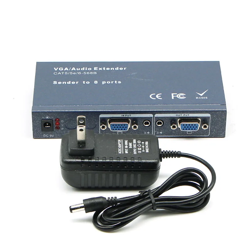 VGA extender 1 is divided into 8, the transmitter 8-port signal ...