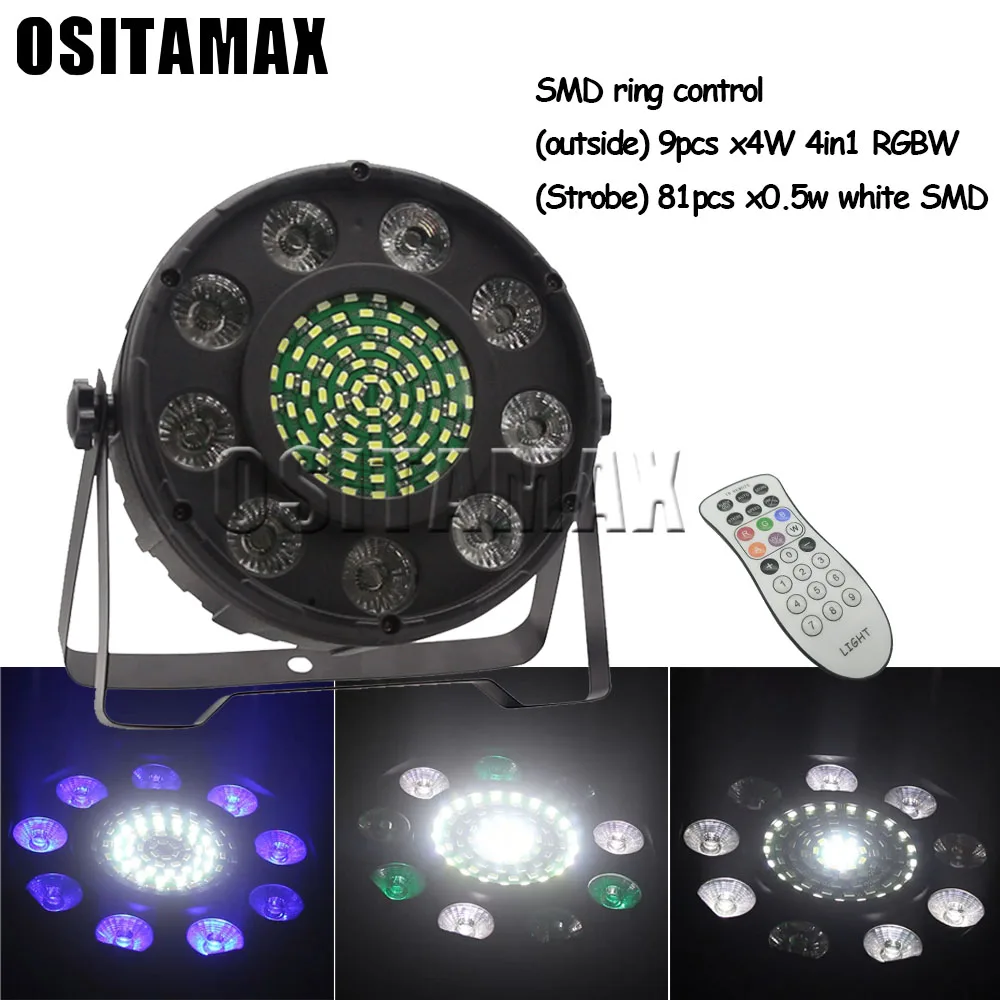 LED Par SMD ring control 9x4W RGBW LED Bühne Licht Par Licht DMX512 für ...
