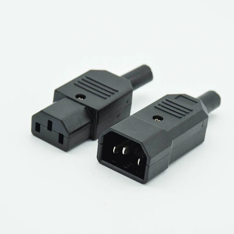 Conector-de-enchufe-de-Cable-recto-IEC-C13-C14-10A-250V-negro-hembra-y ...