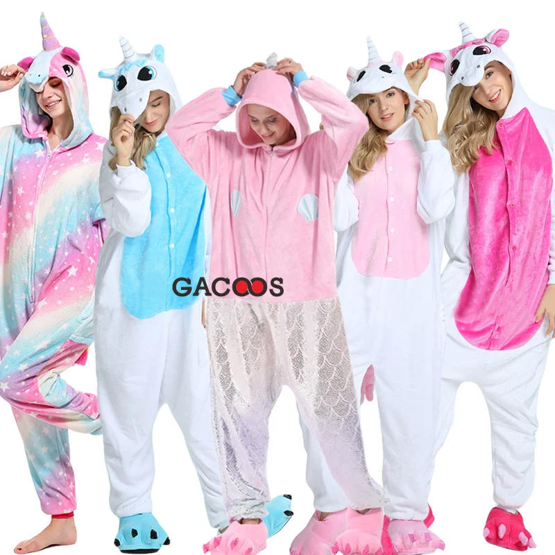 Kigurumi-Pajamas-For-Women-Adults-Anime-Pijamas-Mermaid-Panda-Unicorn ...