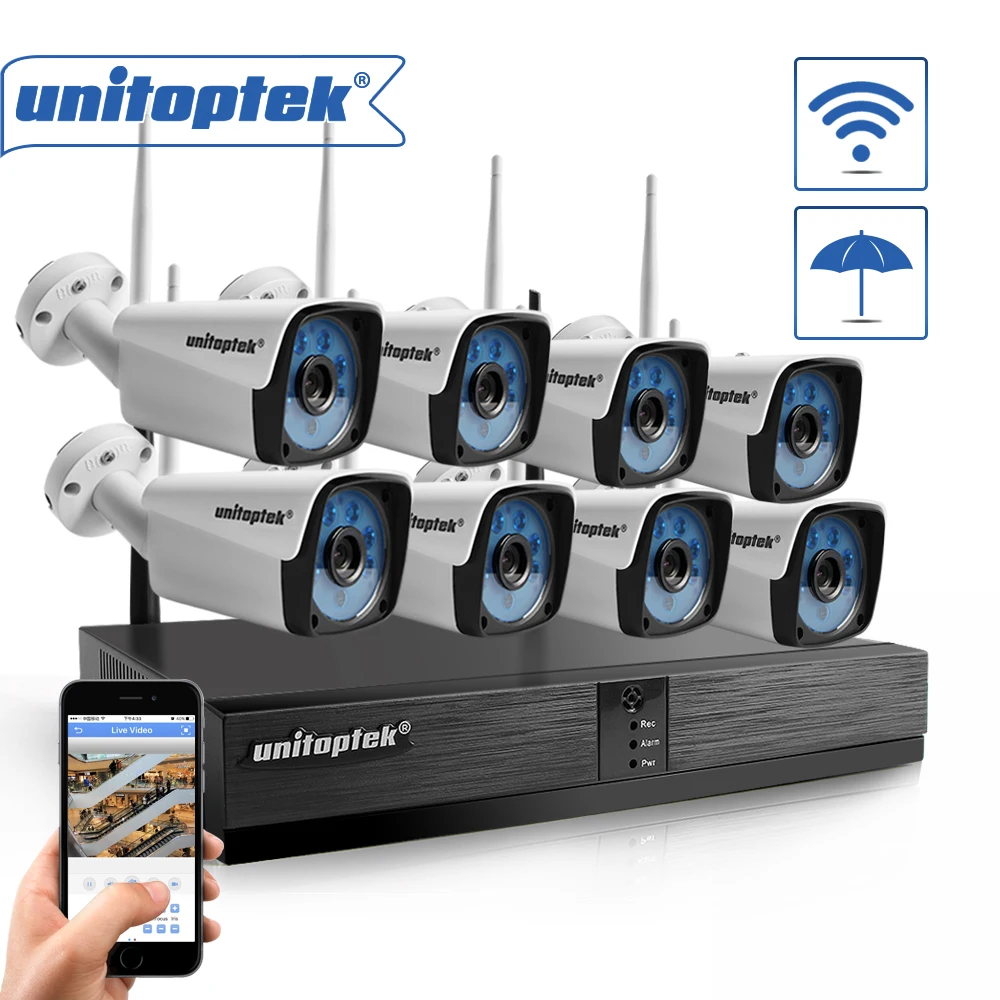 8CH Wireless CCTV Camera System 720P 1.0MP Wireless IP Camera Outdoor ...
