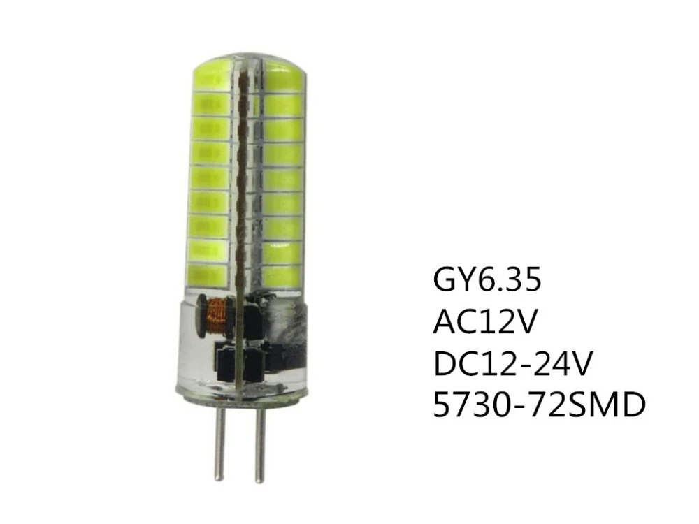 10ピース/ロット24v g6.35 led gy6.35 12v,シリコン,gy6.35 led 24v 3.5w/1.5w,12v led ...