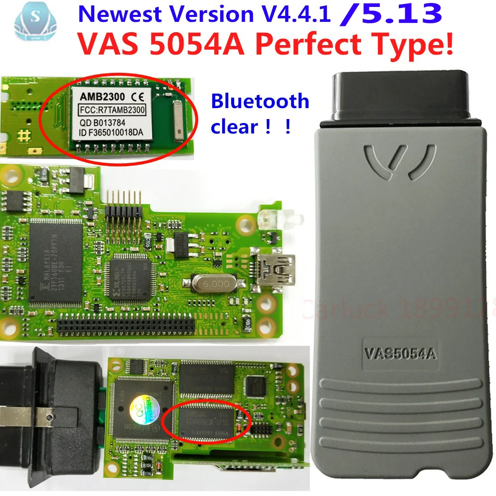 2019 Original PCB VAS 6154 VAS5054A OKI Full Chip AMB2300 ODIS 5.1.3 BT ...