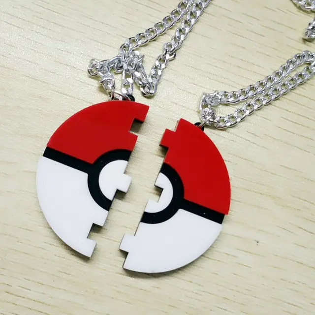 Moda Estrenar Acrylc Pokemon Pokeball Laser Cut Acrílico Collar ...