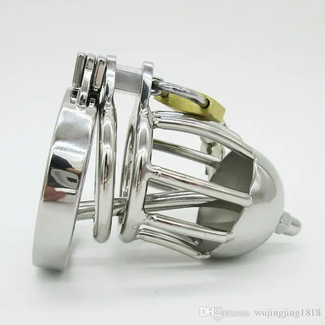Super Small Male Cock Cage Bondage Chastity Device Peins Cage Lock With Removable Urethral