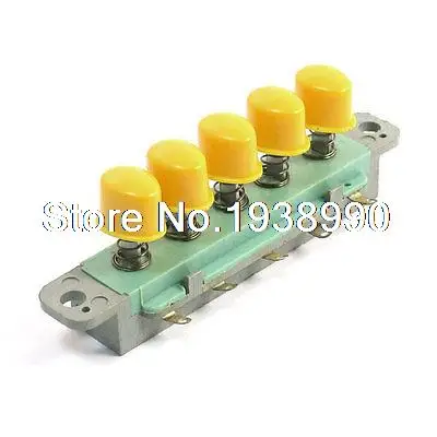 Electric-Fan-5-Piano-Keys-Interlock-Yellow-Push-Button-Switch-AC-250V ...